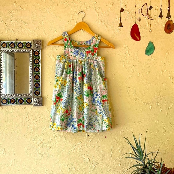 Hand Crafted | Dresses | Vintage Handmade Girls Floral Dress | Poshmark